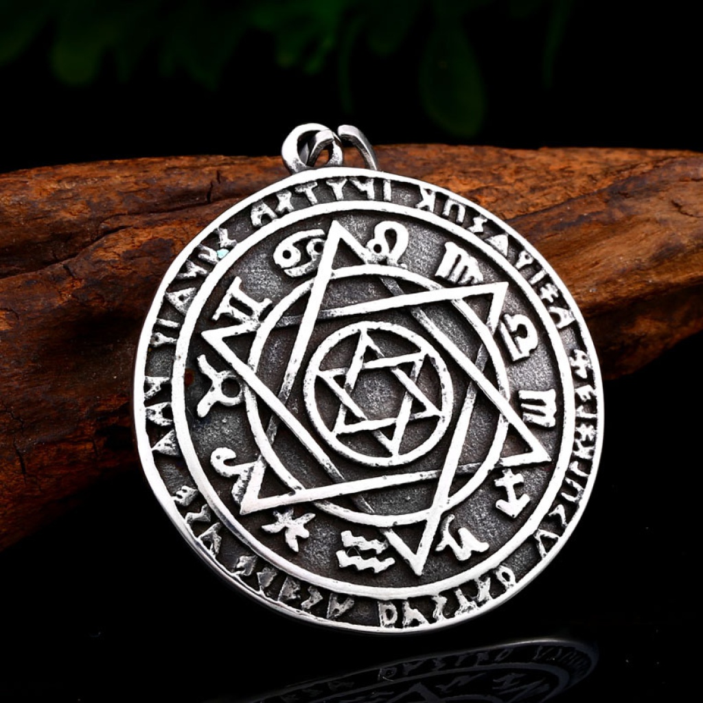 pickyegg.com Stainless Steel Evil Eye 6 Point Star Hexagram Occult 12 ...